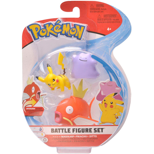 Pokemon Battle Figure 3-pack - Pikachu, Ditto and Magikarp | Toys | Toy ...