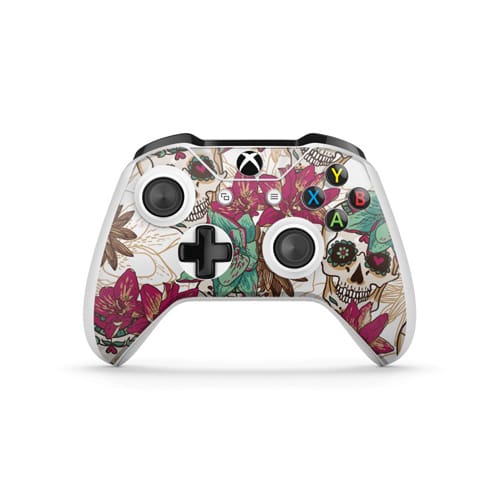 Xbox One S Controller Skin Skull Flower White | Toys | Toy Street UK
